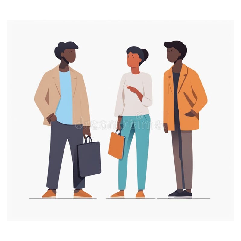 Vector - a Group of the Student Talking Stock Vector - Illustration of ...