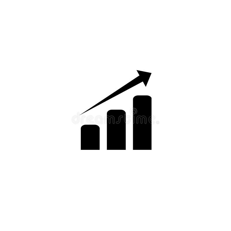 Vector growing graph icn stock vector. Illustration of data - 150584739