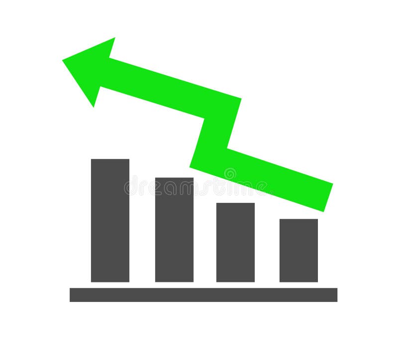 Vector growing graph icon stock vector. Illustration of sales - 205395069