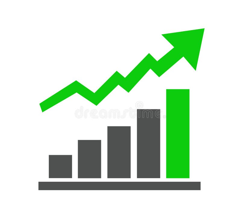Vector growing graph icon stock vector. Illustration of forecast ...