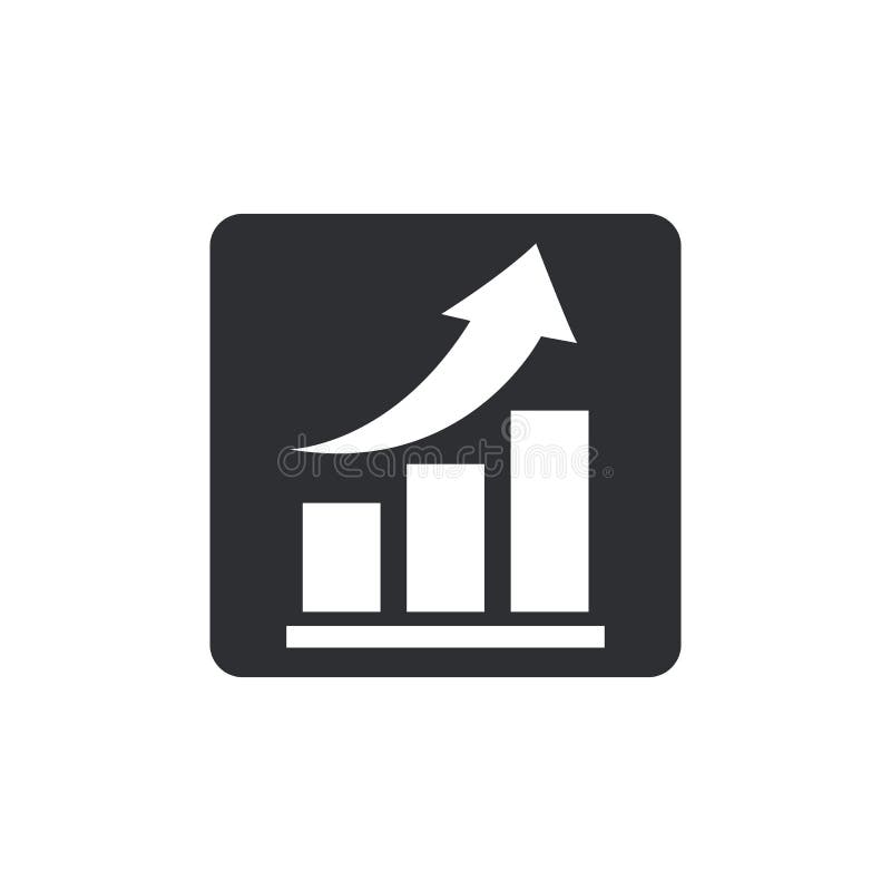Vector Growing Graph Icon. Infographic Chart Vector Stock Illustration ...
