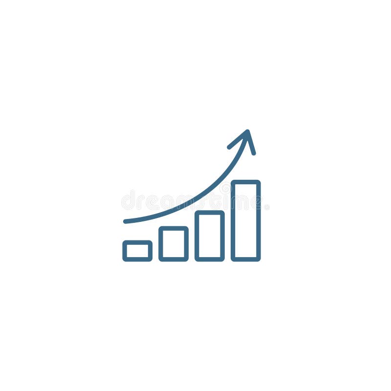 Growing Chart Presentation Icon, Vector Business Illustration Stock ...