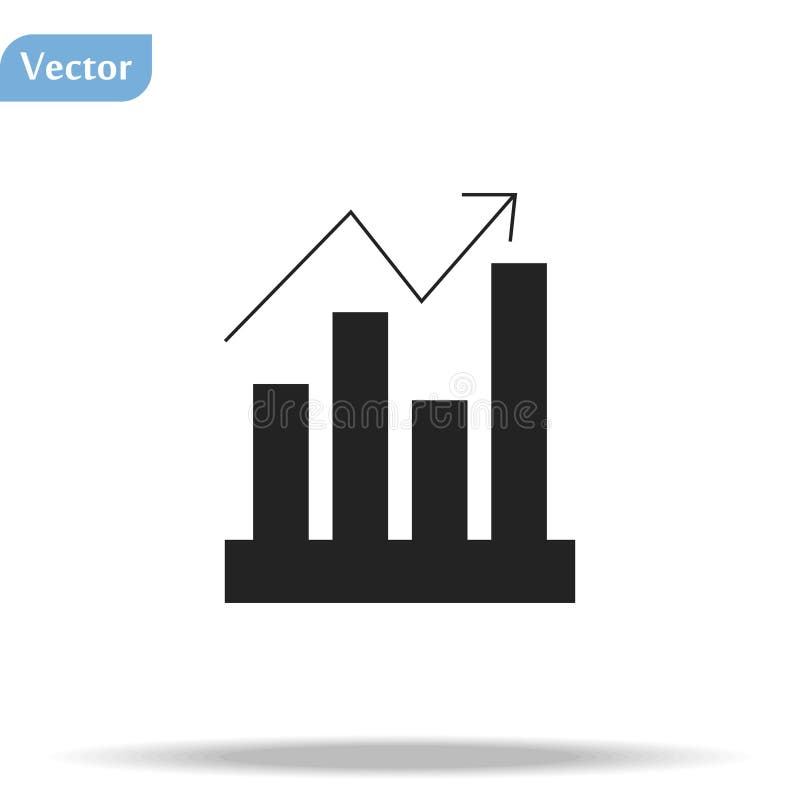 Vector Growing Graph Icon. Graph Icon in Trendy Flat Style Isolated on ...