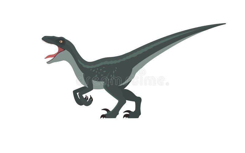 Vector Growling Velociraptor Stock Vector - Illustration of background ...