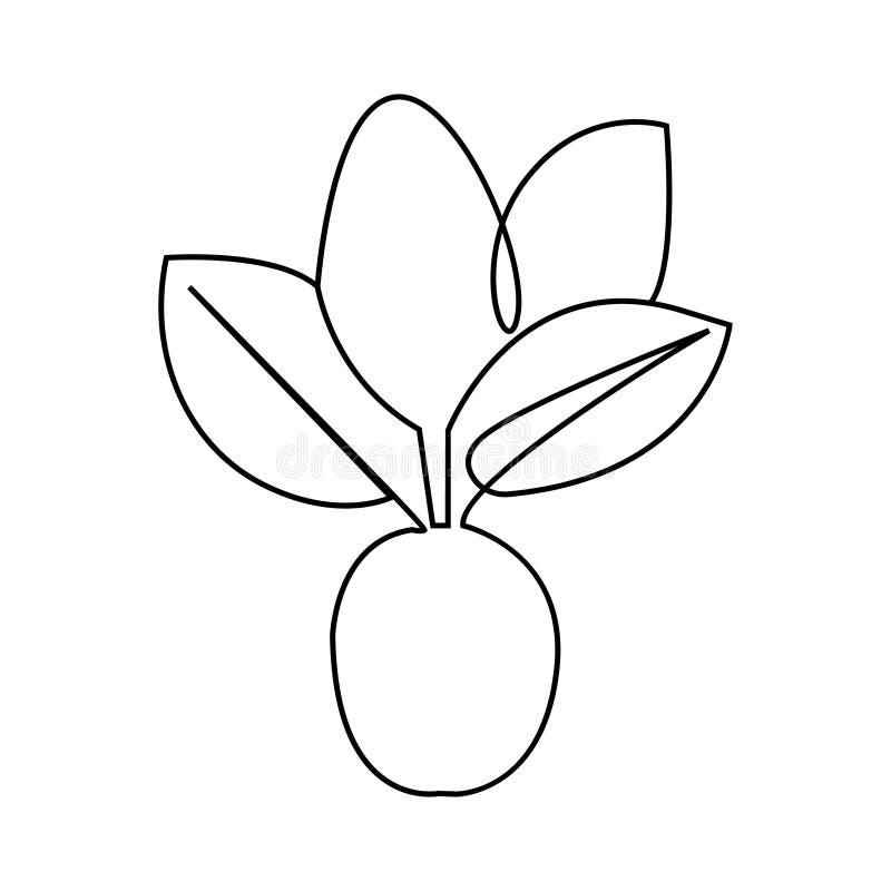 Vector Growth Tree Continuous Single Line Simple Drawing Art ...