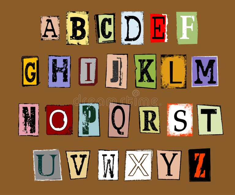 Vector Collage Alphabet Letters Stock Illustrations – 869 Vector ...