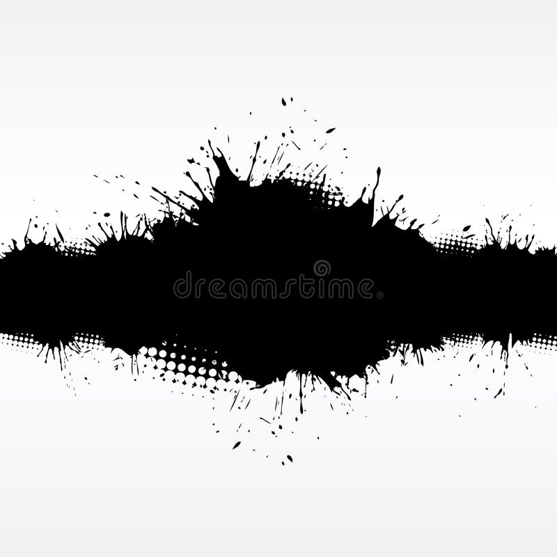 Gunge Ink Splattered Background Element Stock Vector - Illustration of ...
