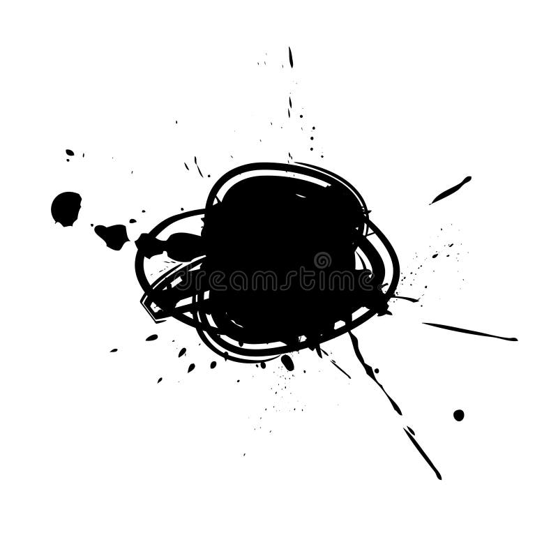 Ink splodge stock vector. Illustration of creative, white - 4218134