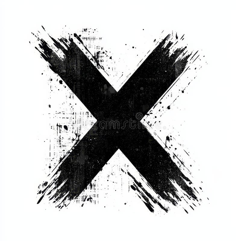 Vector Grunge Cross Mark. Grunge Cross Symbol. Vector Illustration ...