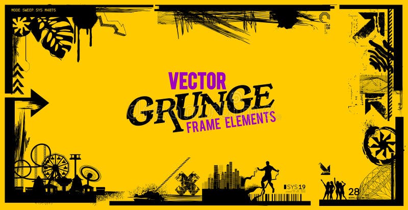 Vector Grunge Frame and Border Creative Texture Stock Vector ...