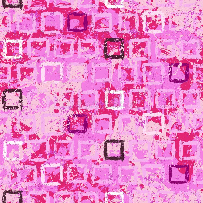 Vector Grunge Geometric Texture with Paint Stock Illustration ...