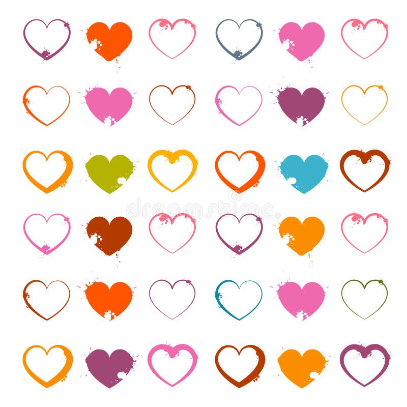 Retro Heart Pattern stock vector. Illustration of love - 19185063