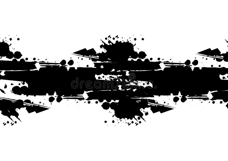 Vector Grunge Ink Splatter Background. Splash Ink Black Color Element ...