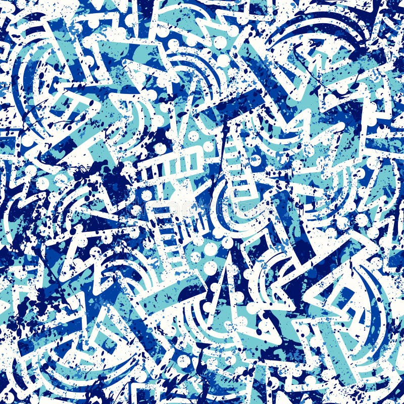 Vector Grunge Pattern with Doodles and Scribbles Stock Vector ...