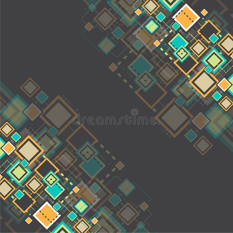 Vector Grunge Retro Square Background. Stock Vector - Illustration of ...