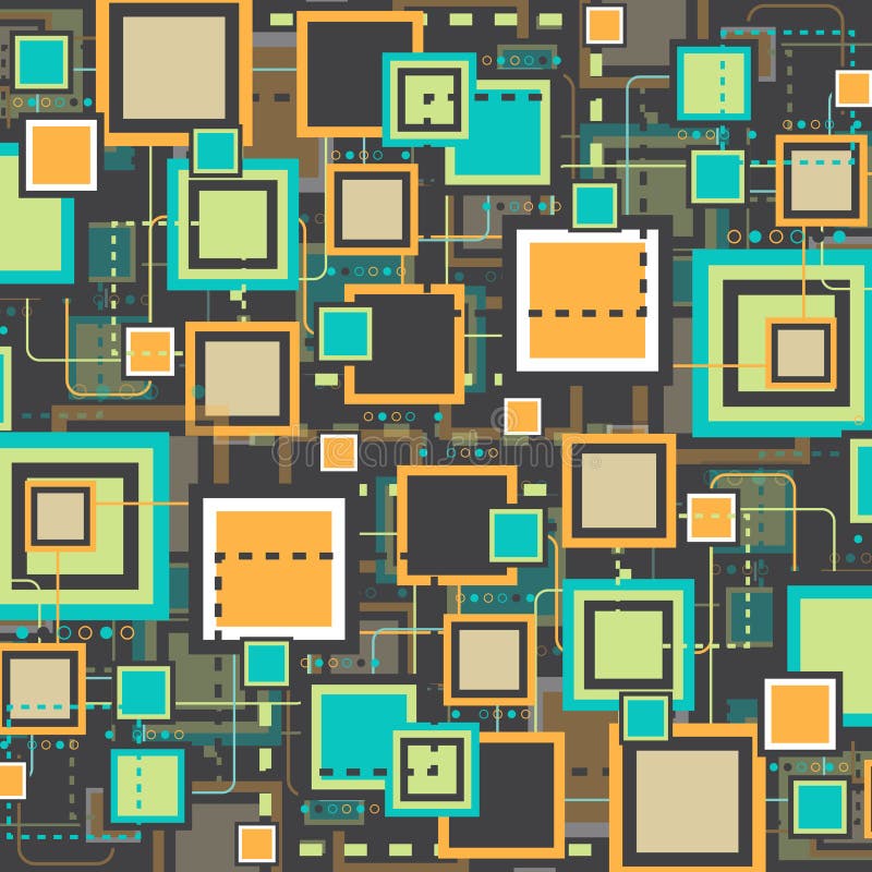 Vector Grunge Retro Square Background. Stock Vector - Illustration of ...