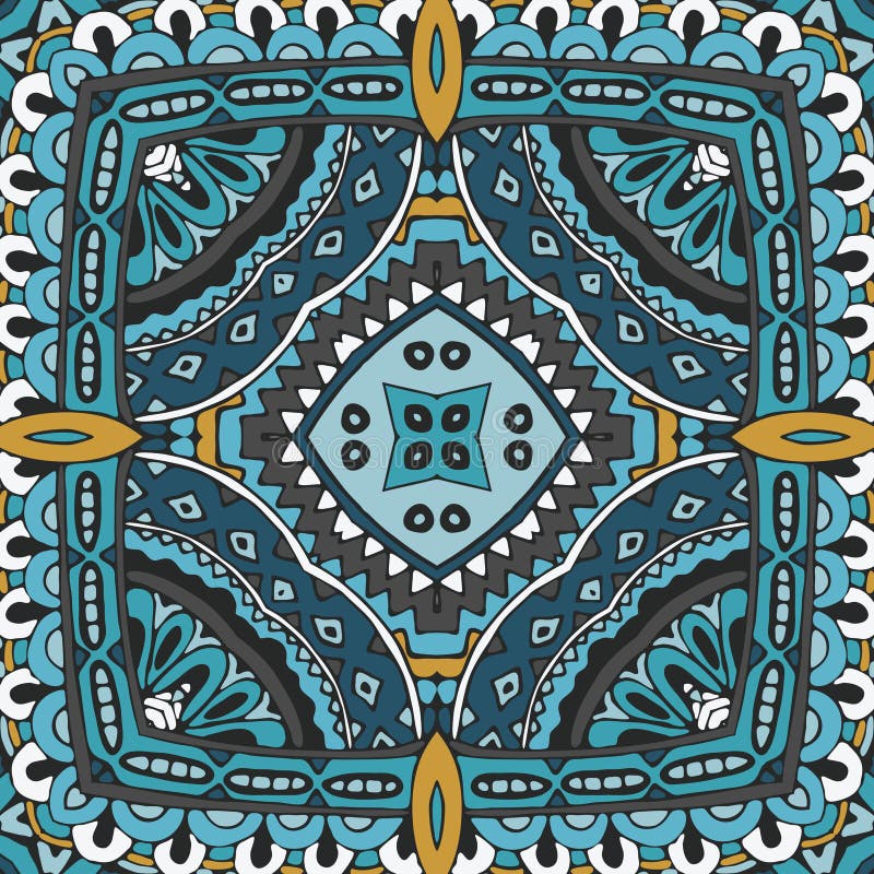 Vector Grunge Vintage Ethnic Seamless Pattern Stock Vector ...