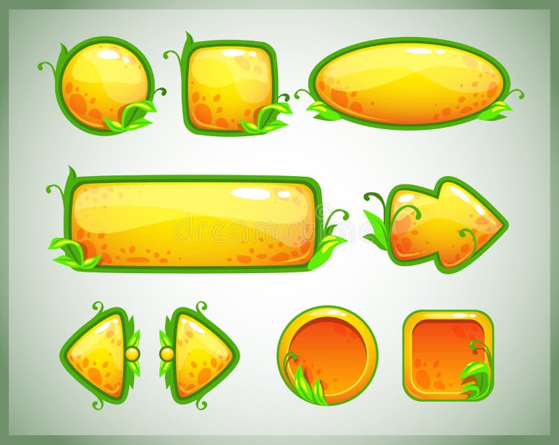 Vector GUI set stock illustration. Illustration of elements - 62396358