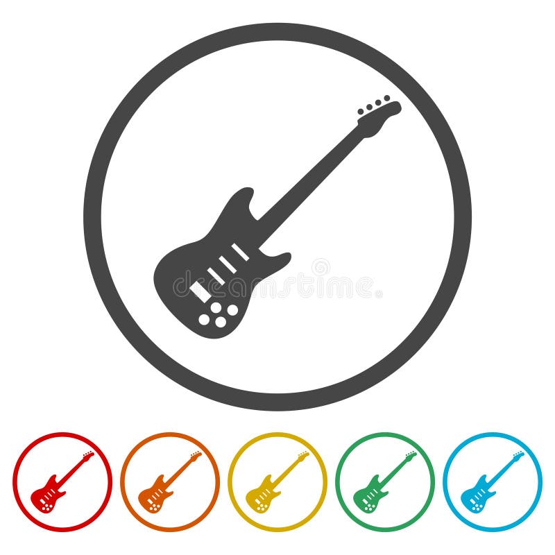 Vector Guitar Icons Set - Illustration Stock Vector - Illustration of ...