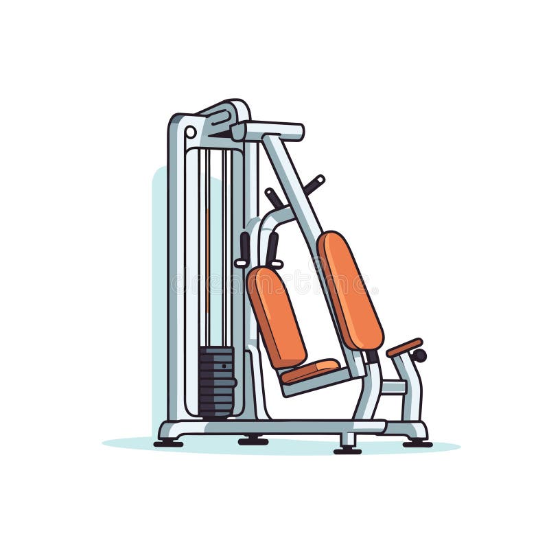 Vector of a Gym Machine with a Side Seat Stock Vector - Illustration of ...