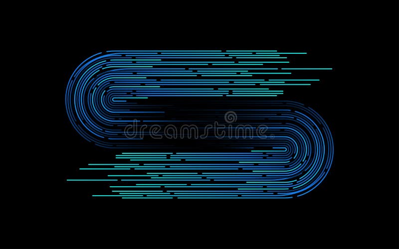 Vector Half Circles Digital Technology Ai Lines Flowing Dynamic Pattern ...