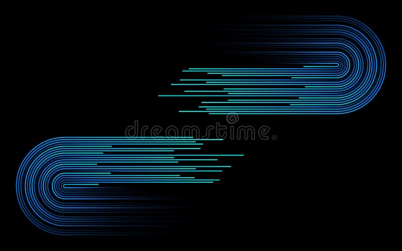 Vector Half Circles Digital Technology Ai Lines Flowing Dynamic Pattern ...