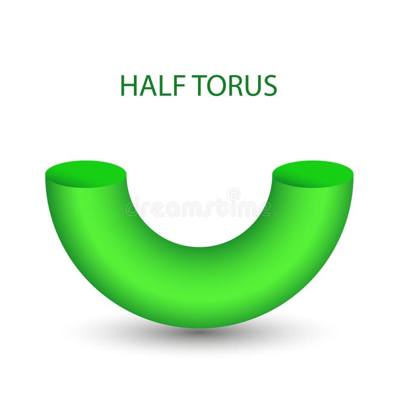 Vector Half Torus with Gradients and Shadow for Game, Icon, Package Design, Logo, Mobile, Ui ...