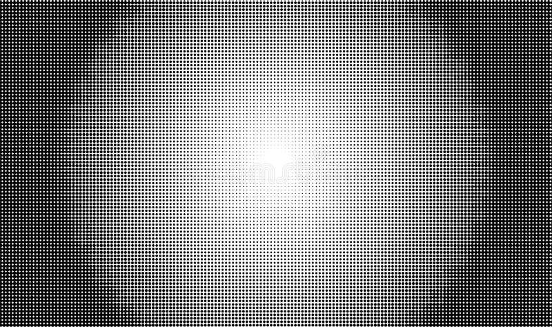 Vector Halftone Doted Background. Black Dots Circle Frame on White ...