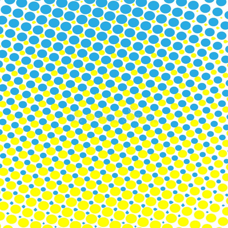 Blue and Yellow Dots on White Background Stock Vector - Illustration of ...