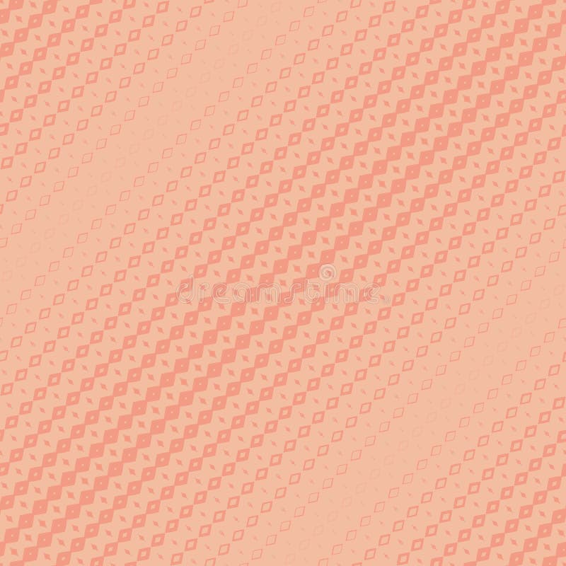 Vector Halftone Geometric Seamless Pattern with Diamond Shapes. Peach ...