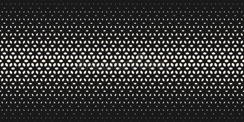 Vector Halftone Monochrome Seamless Pattern with Floral Shapes, Falling ...