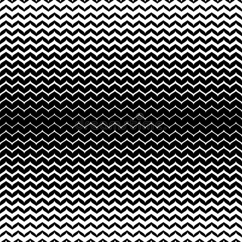 Abstract Geometric Seamless Pattern with Curved Zigzag Lines. Stock ...