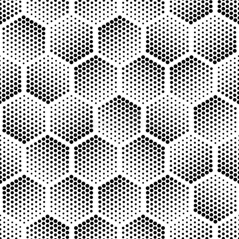 Vector Halftone Seamless Pattern Stock Vector - Illustration of minimal ...