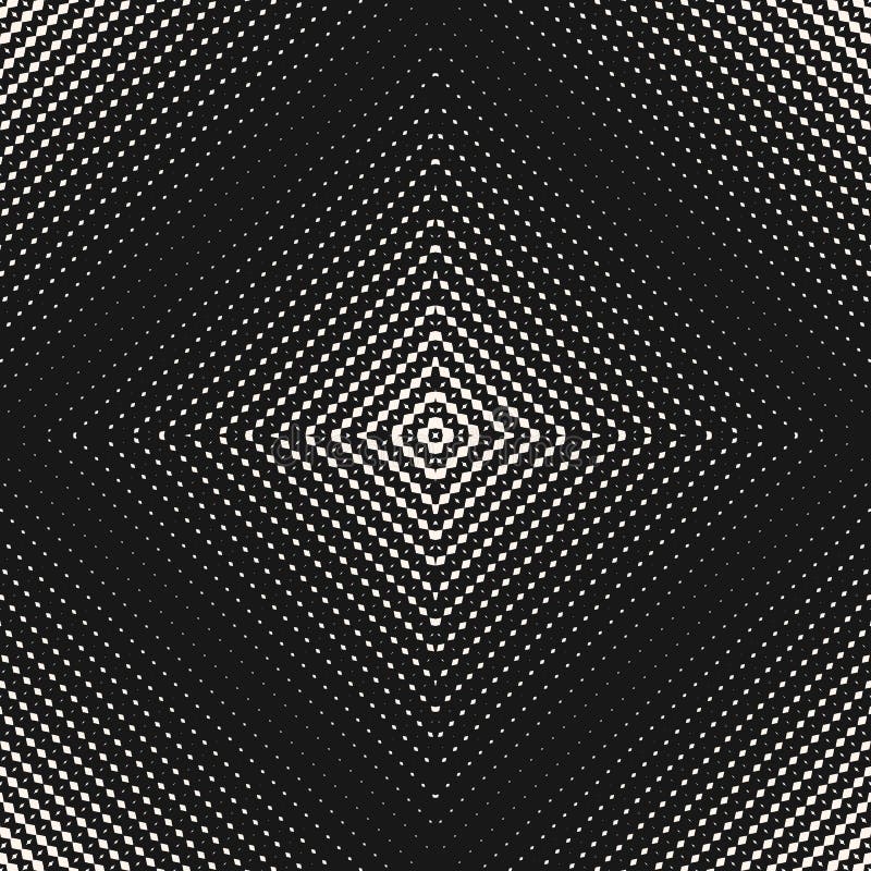 Vector Halftone Seamless Pattern With Grid Square Radial Gradient Transition Stock Vector