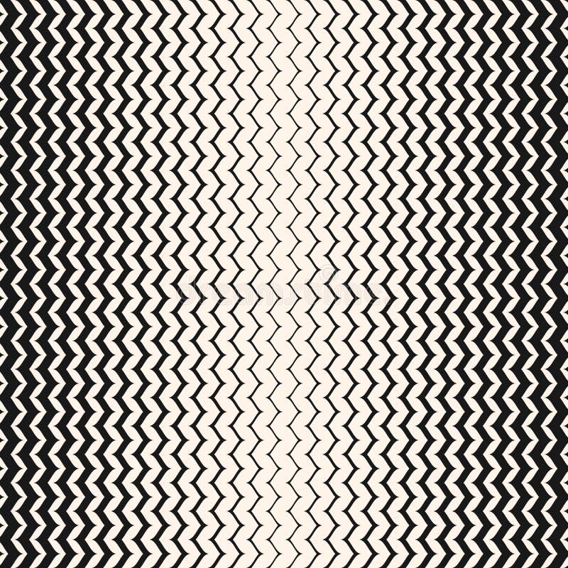 Vector Halftone Seamless Pattern. Vertical Zig Zag Lines Background ...