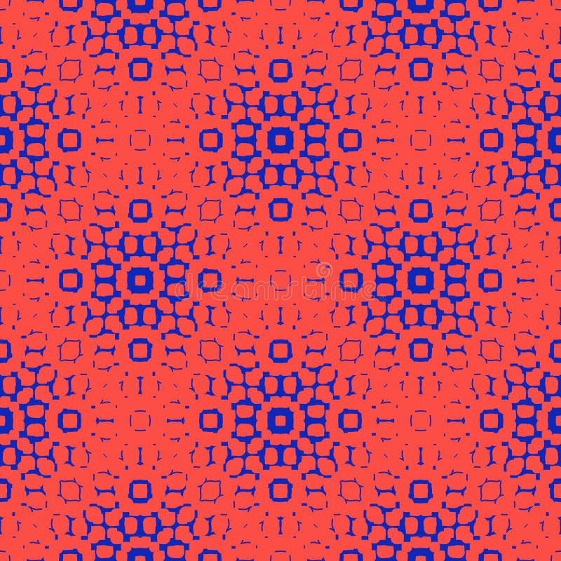 Vector Halftone Texture. Bright Blue and Red Psychedelic Seamless ...
