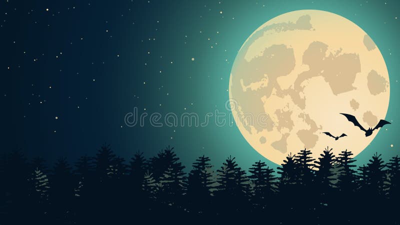 Bats Over Moon Stock Illustrations – 512 Bats Over Moon Stock ...