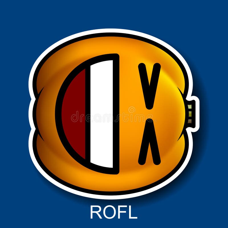 Vector Halloween Smiley ROFL Stock Vector - Illustration of emoticon ...