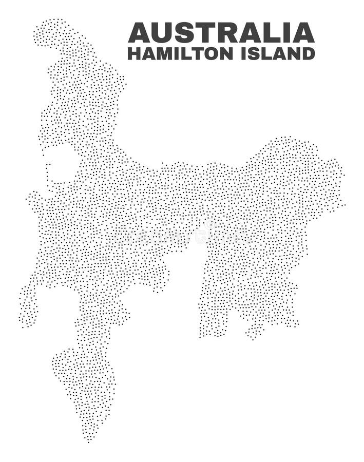 Vector Hamilton Island Map of Dots Stock Vector - Illustration of ...