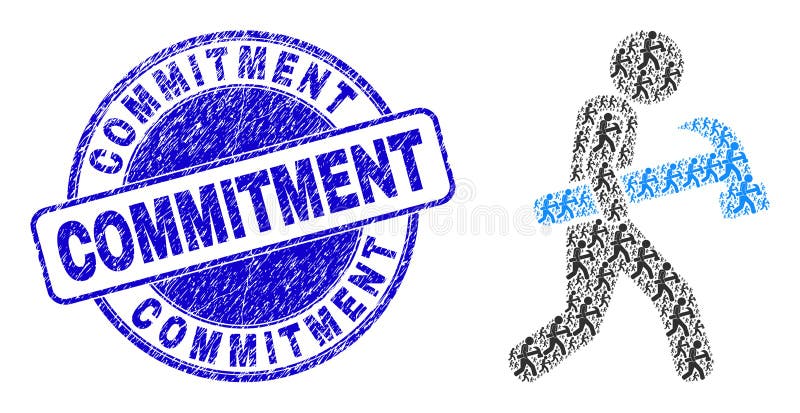 Textured Commitment Stamp and Hammer Courier Recursion Mosaic of Self ...