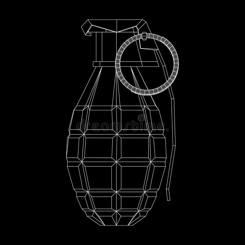 Vector hand bomb stock vector. Illustration of explosive - 110466646