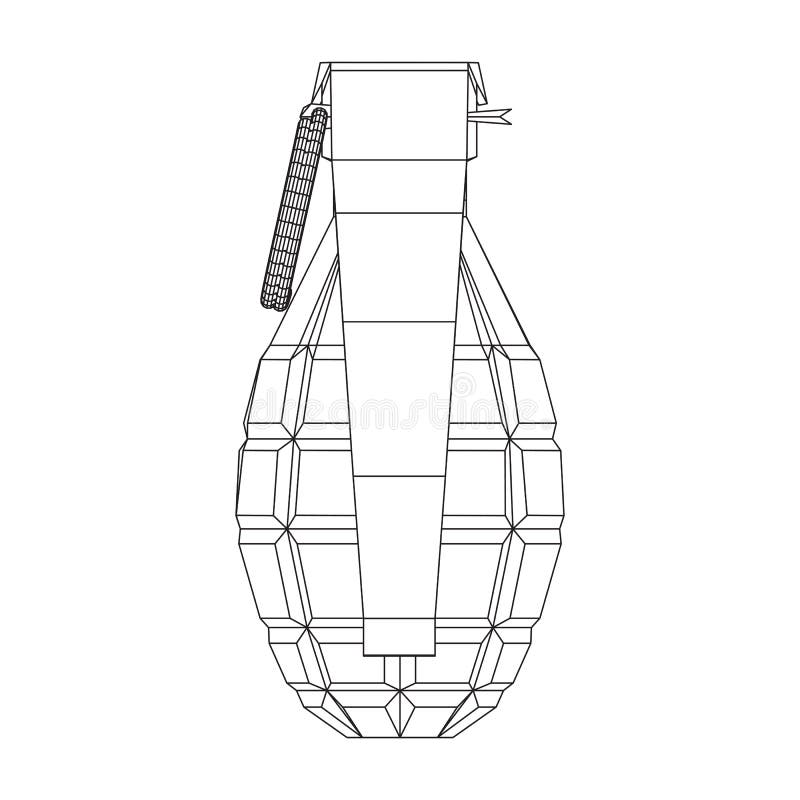 Vector hand bomb stock vector. Illustration of military - 110549047