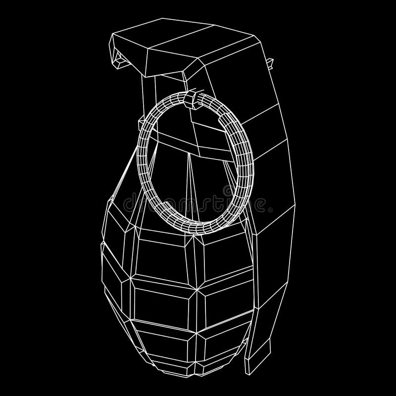 Vector hand bomb stock vector. Illustration of grenade - 110759945