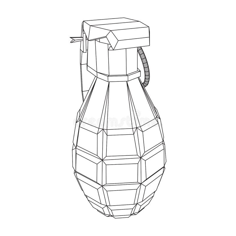 Vector hand bomb stock vector. Illustration of icon - 110759946