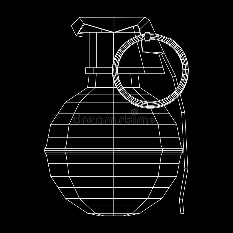 Vector hand bomb stock vector. Illustration of kill - 111537394