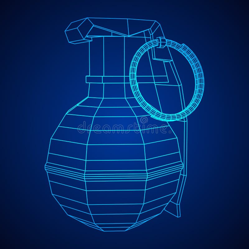 Vector hand bomb stock vector. Illustration of infantry - 111612272