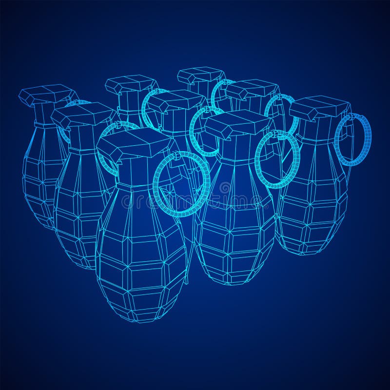 Vector hand bomb stock vector. Illustration of combat - 169607599