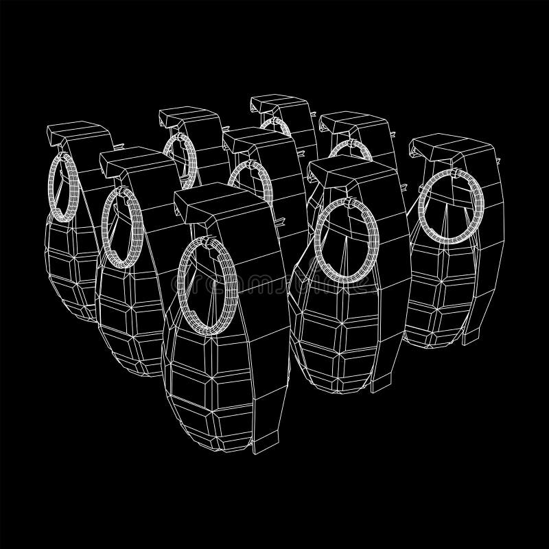 Vector hand bomb stock vector. Illustration of attack - 171319236