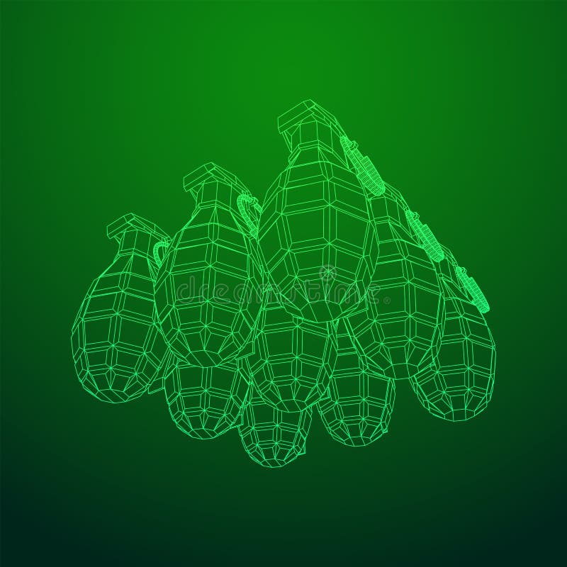 Vector hand bomb stock vector. Illustration of frame - 171673476