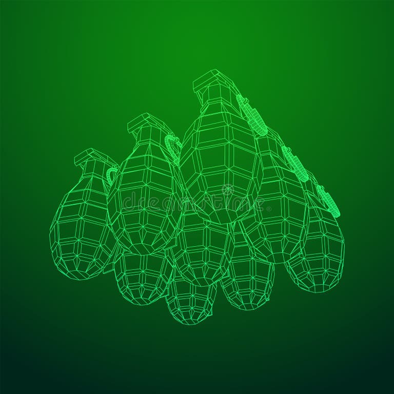 Vector hand bomb stock vector. Illustration of frame - 171673476